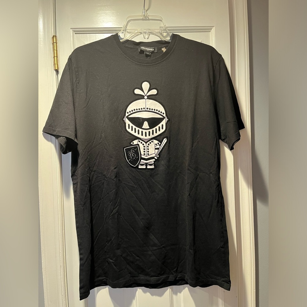 Men’s Karl Lagerfeld Paris Black Knight Logo Crewneck… - Gem